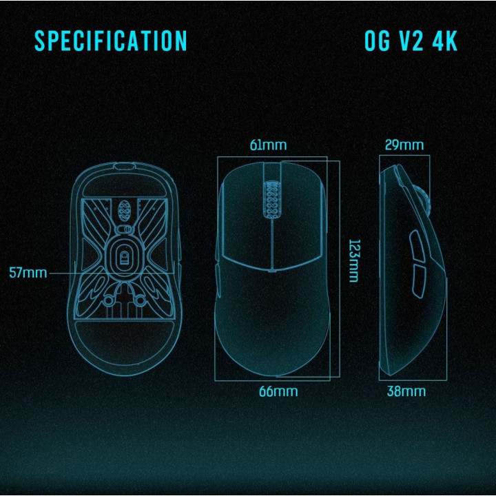 Мышь Lamzu Atlantis V2 Pro (голубой) купить в Минске, цена