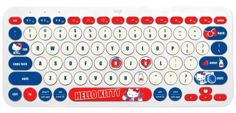 Клавиатура Logitech K380 HelloKitty (сине-красный) купить в Минске, цена