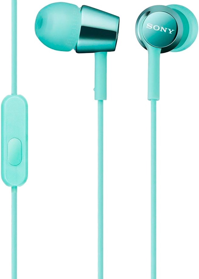 Купить наушники Sony MDR-EX155AP (бирюзовый) в Минске, цена