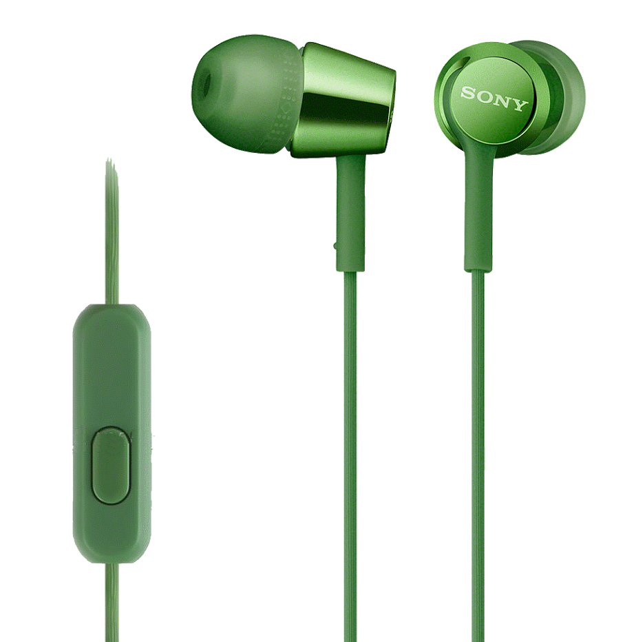 Купить наушники Sony MDR-EX155AP (зеленый) в Минске, цена
